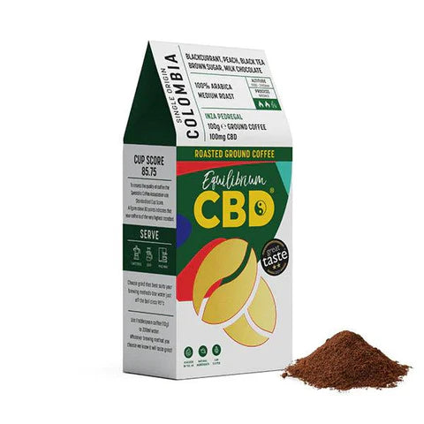 Equilibrium CBD 100mg Full Spectrum Ground Coffee Beans - 100g – Vapour ...
